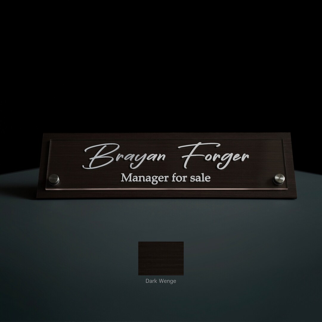 Wooden Acrylic Desk Sign - Office Office Decor - Etsy