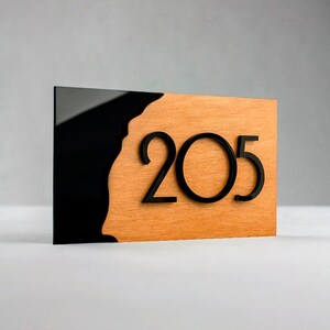 Wooden Door Numbers - Bsign Room Plate - Apartment Number Sign - Wood ...
