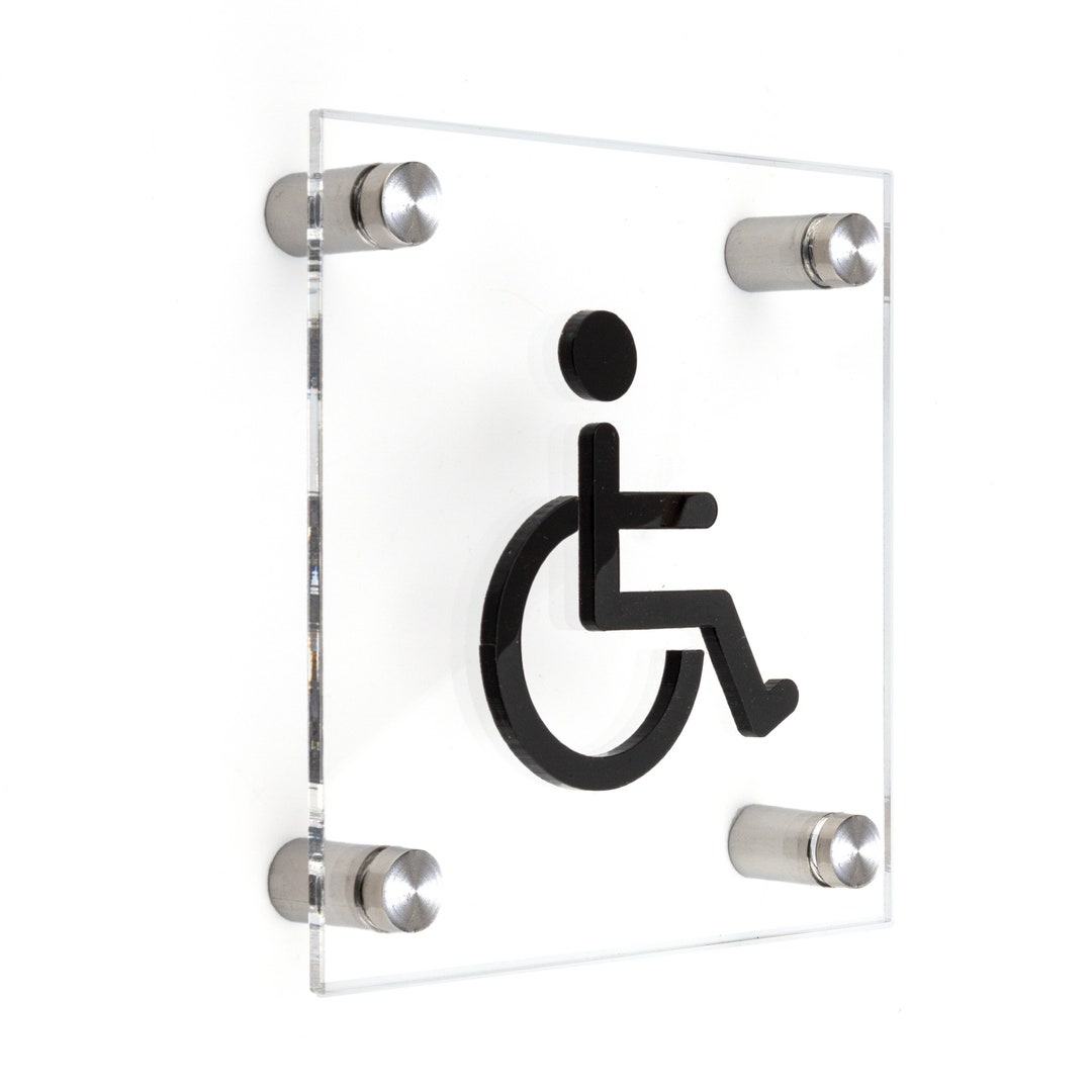 Bsign - Wheelchair Sign - Handicap Accessible Sign - Disabled Bathroom ...