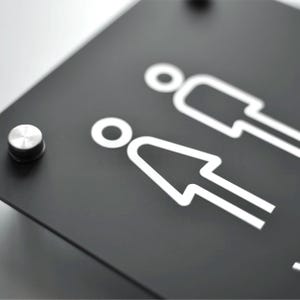 Unique Restroom Sign - Personalized Acrylic Toilet Plaque - All Gender ...