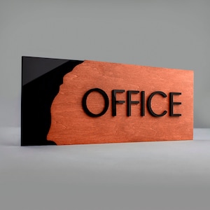 Bsign - Custom Door Sign - Office Wood Sign - Wall Room Signage - Decor ...