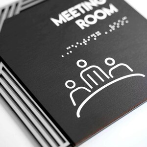 Conference Room Sign – ADA Office Meeting Door Plaque – Custom Metal ...