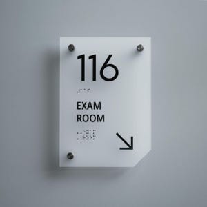 Acrylic Office Door Sign — Custom Door Number Plaque - Personalized ...
