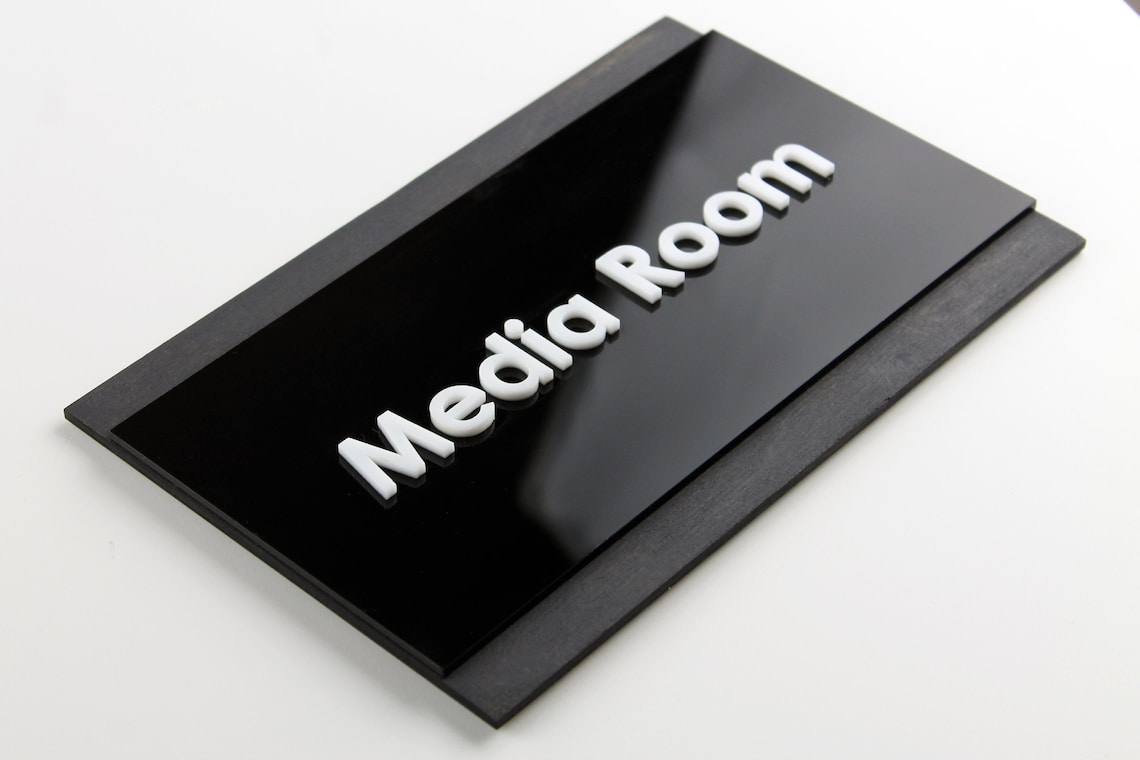 Bsign - Acrylic Business Sign, Media Room Sign, Dining Room Sign, North ...
