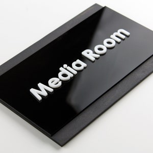 Bsign - Acrylic Business Sign, Media Room Sign, Dining Room Sign, North ...