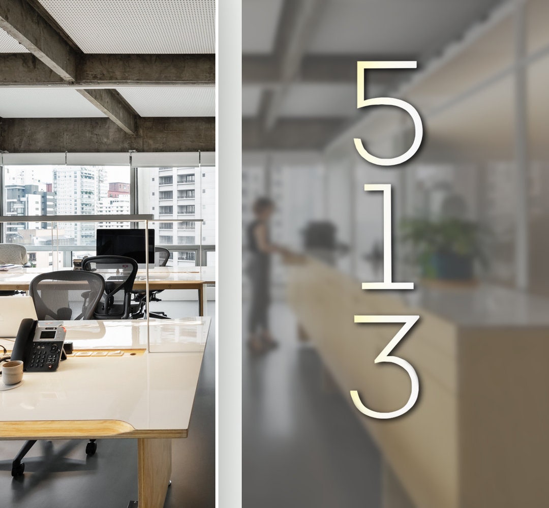 Minimalist Acrylic Street Sign: Custom Apartment Plaque Numbers - Etsy