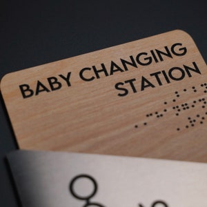 Baby Change Room Sign for Mother - Door Plate "downhill" Design - Etsy