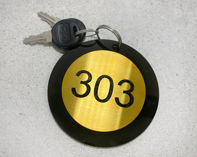 Personalized Modern Keychain for Hotels, Key Tag With Your Logo and ...