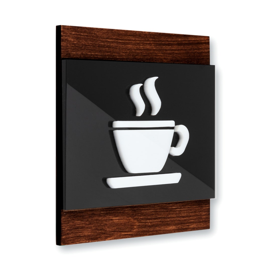 Bsign - Kitchen Door Sign - Coffee Wall Decor - Wood Plate - Etsy
