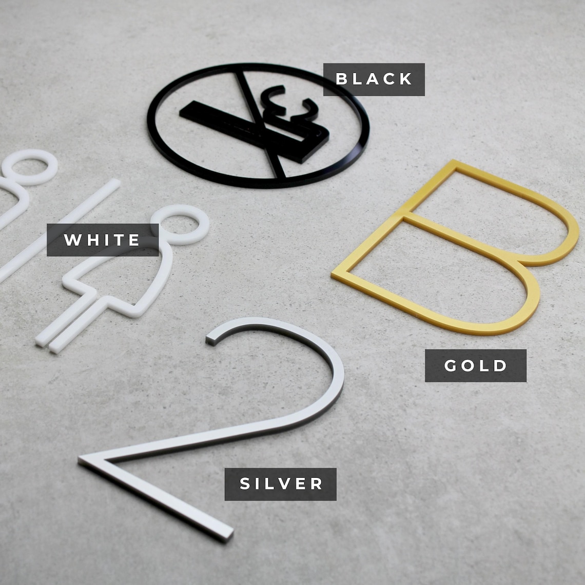 Bsign - Restroom Sign With Arrow - All Gender Bathroom Symbol - Toilet ...