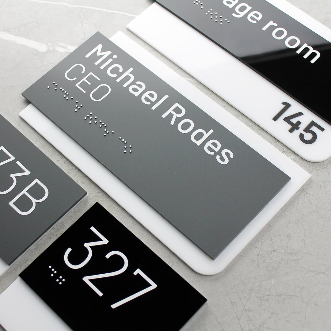 Bsign - Apartment Door Number Sign Plate for Hotel or Office - Unit ...