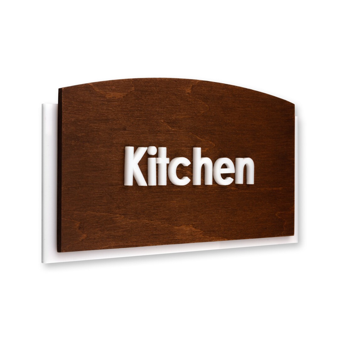 Bsign - Personalized Wood Kitchen Door Plaque - Custom Room Sign for ...