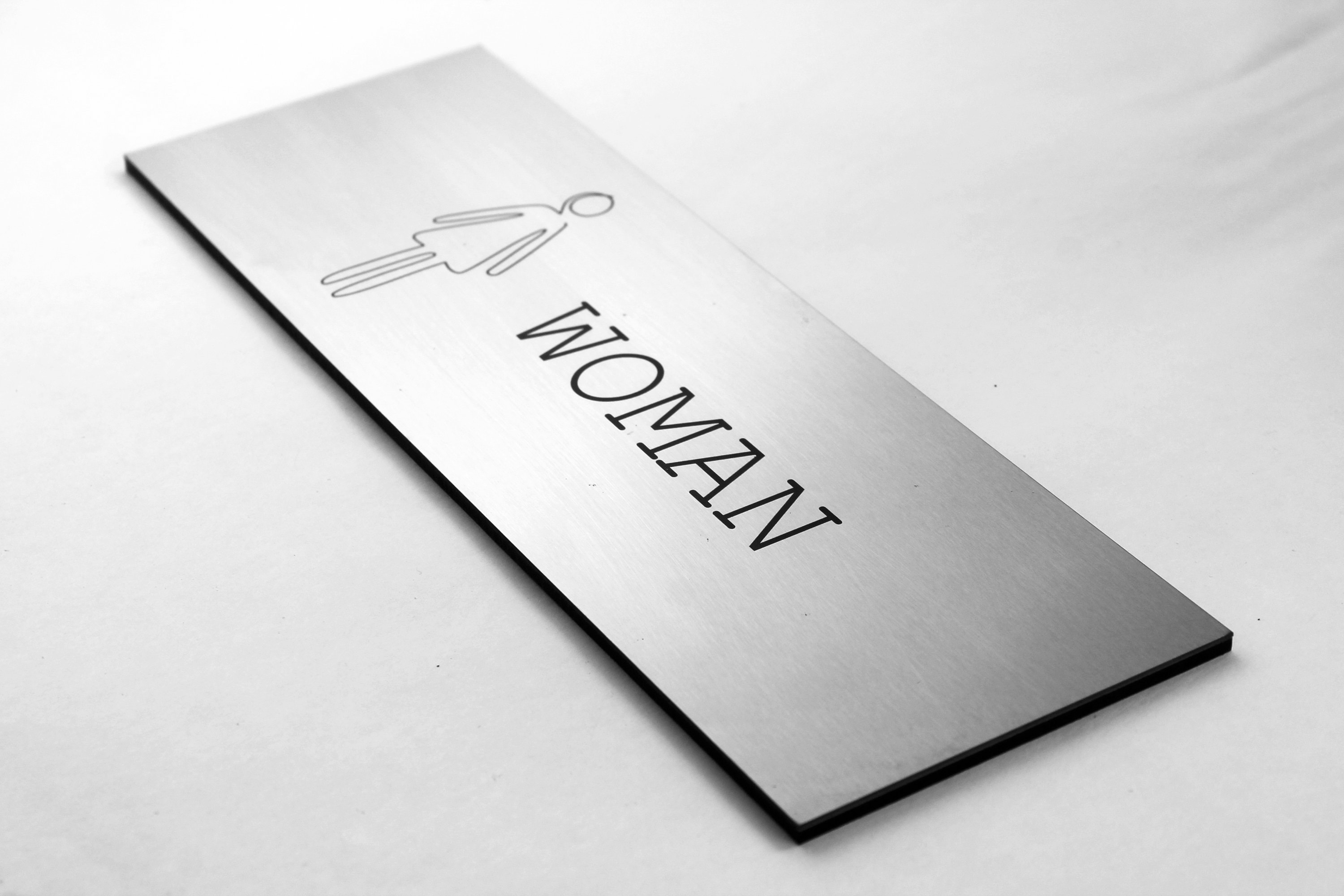 Bsign - Metal Toilet Sign - Restroom Door Sign, Bathroom Steel Signage ...