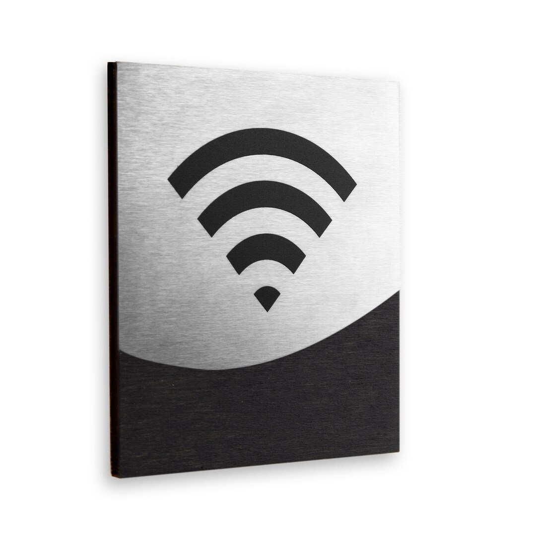 Bsign - Free Wi-fi Sign - Wifi Plaque - Wifi Plate - Guest Wifi Signage ...