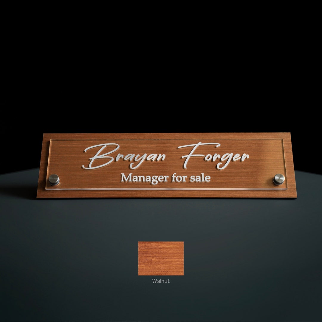 Wooden Desk Name Sign - Etsy