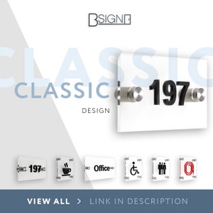 Custom Bsign - Office Door Sign - Apartment Door Plaque - Etsy