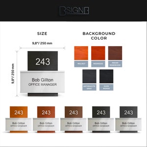 Bsign - Door Sign for Office Signage Made of Acrylic, and Metal Room ...