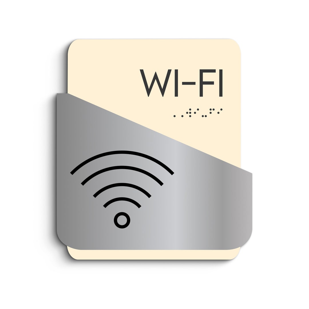 Wi-fi Door Sign: Modern Office Decor Plate - Etsy