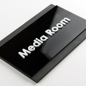 Bsign - Acrylic Business Sign, Media Room Sign, Dining Room Sign, North ...
