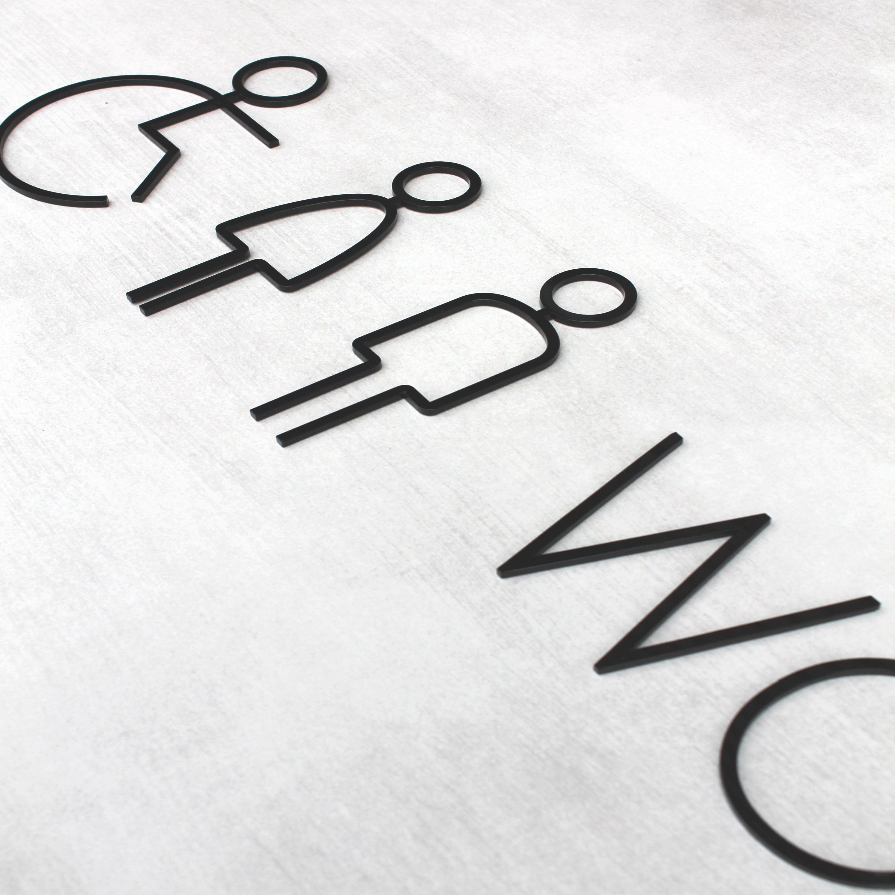 Ladies Restroom Sign Modern Toilet Sign Restroom Signage - Etsy UK