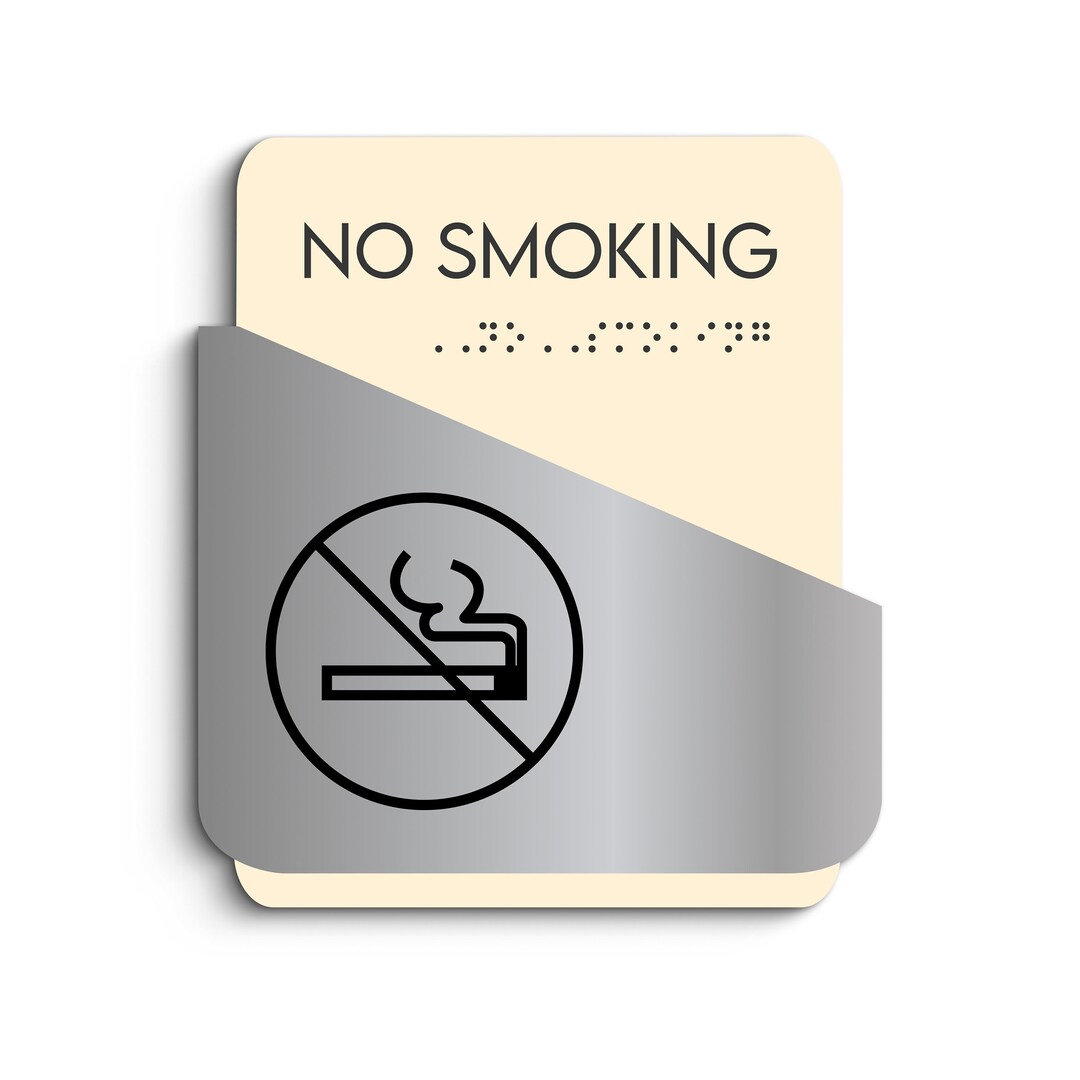 No Smoke - Door Sign for Office Signage Made of Wood and Metal ,room ...