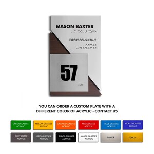 Office Door Numbers Sign With Custom Text Custom Door Sign Office Wood ...