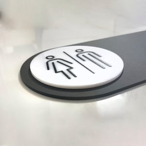 Restroom Signs for Hotel or Office - Wall Apartment Door Numbers, Unit ...