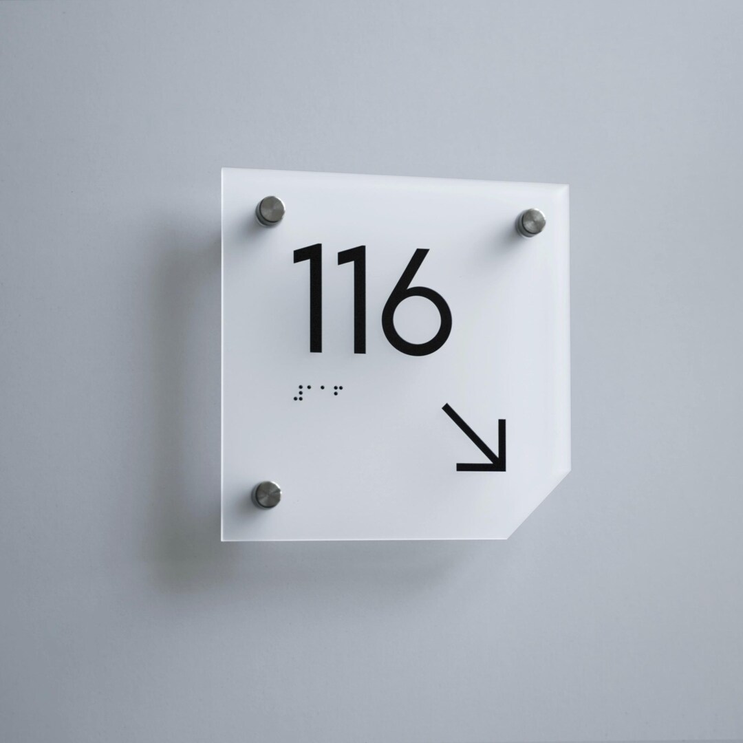 Custom Acrylic Room Number Sign – Door Number Plaque With Braille ...