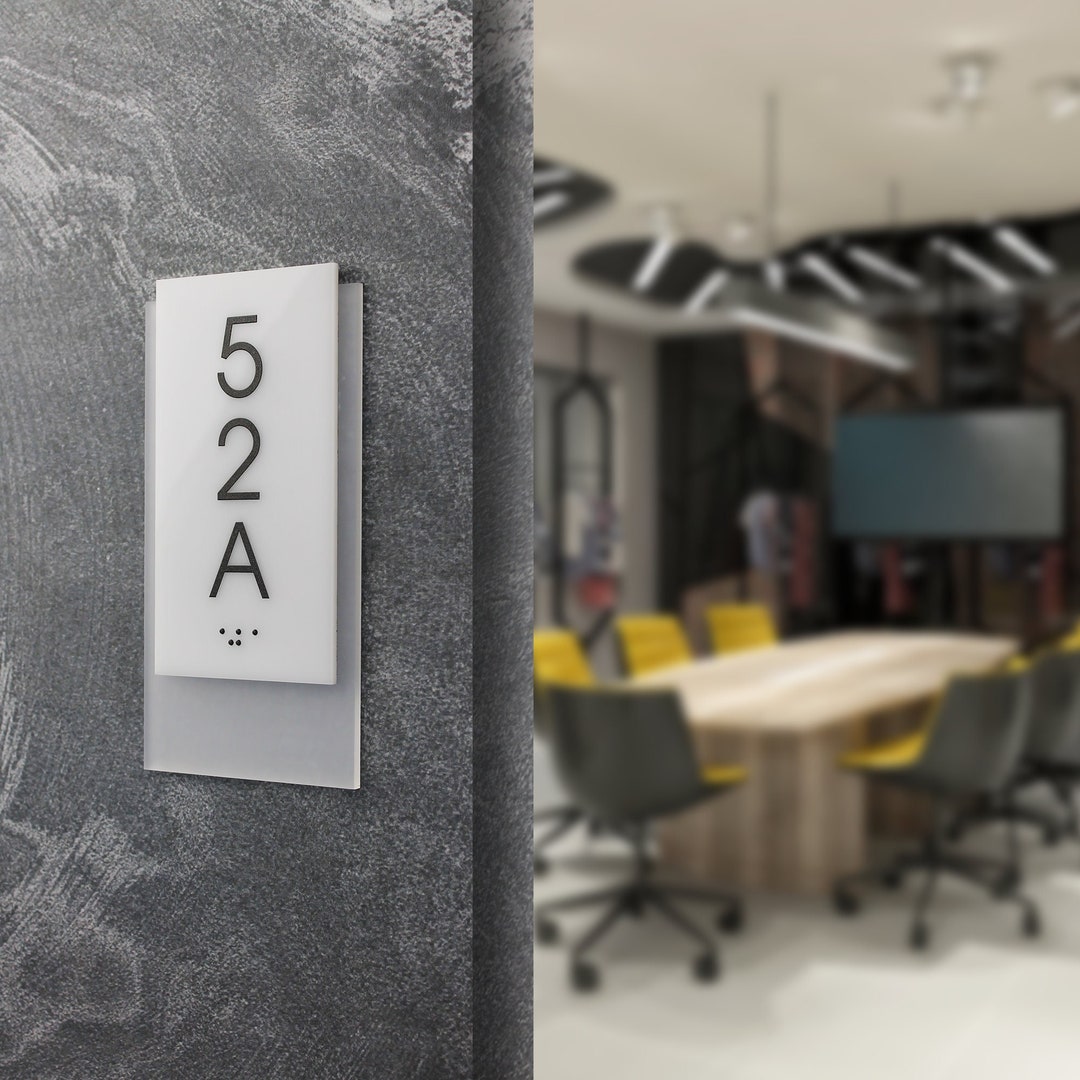 Bsign - Unit Number Sign - Custom Office Room Door Numbers Plaque - Etsy