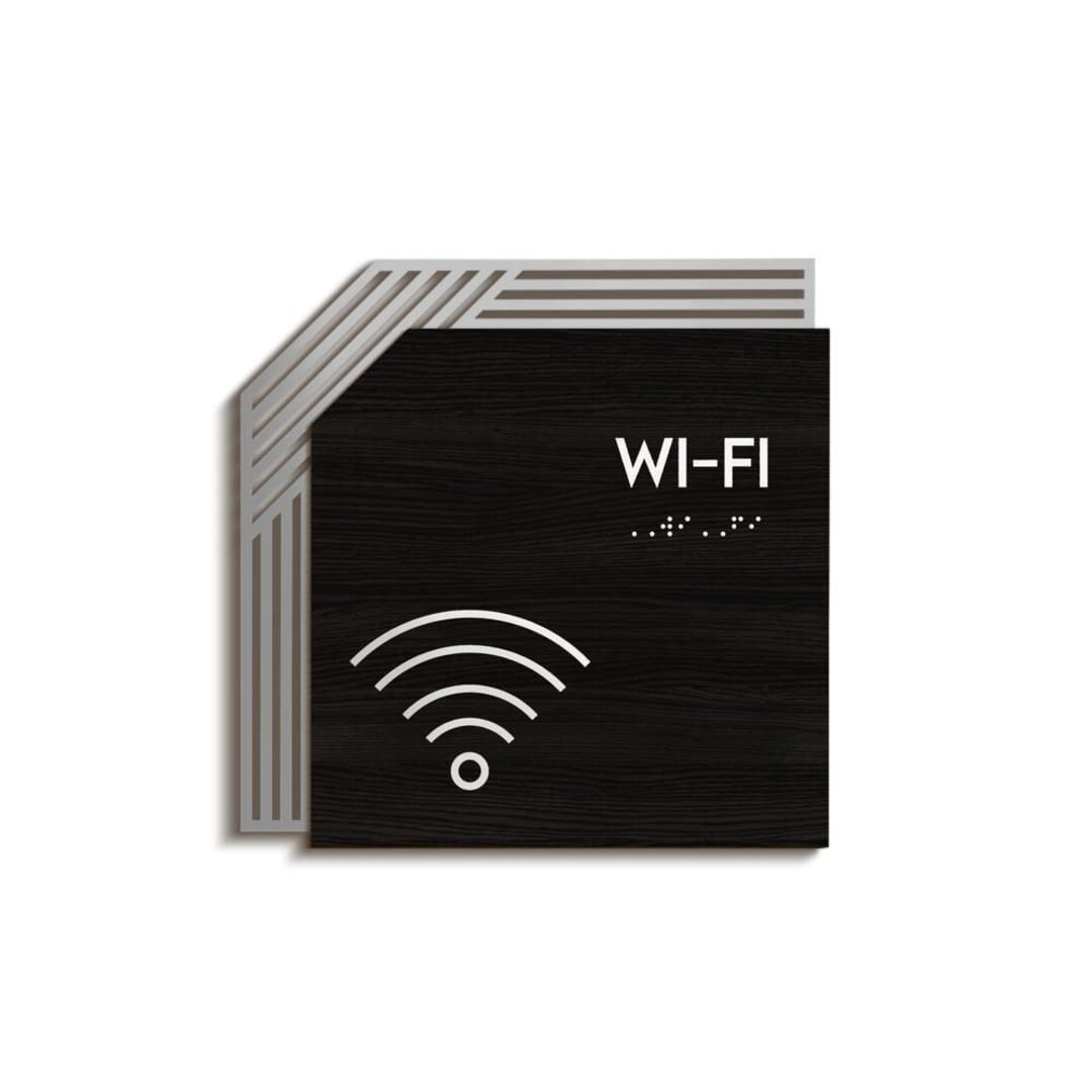 Wi-fi Signs Custom Door Sign Office Wood Sign Wall Room Signage Decor ...