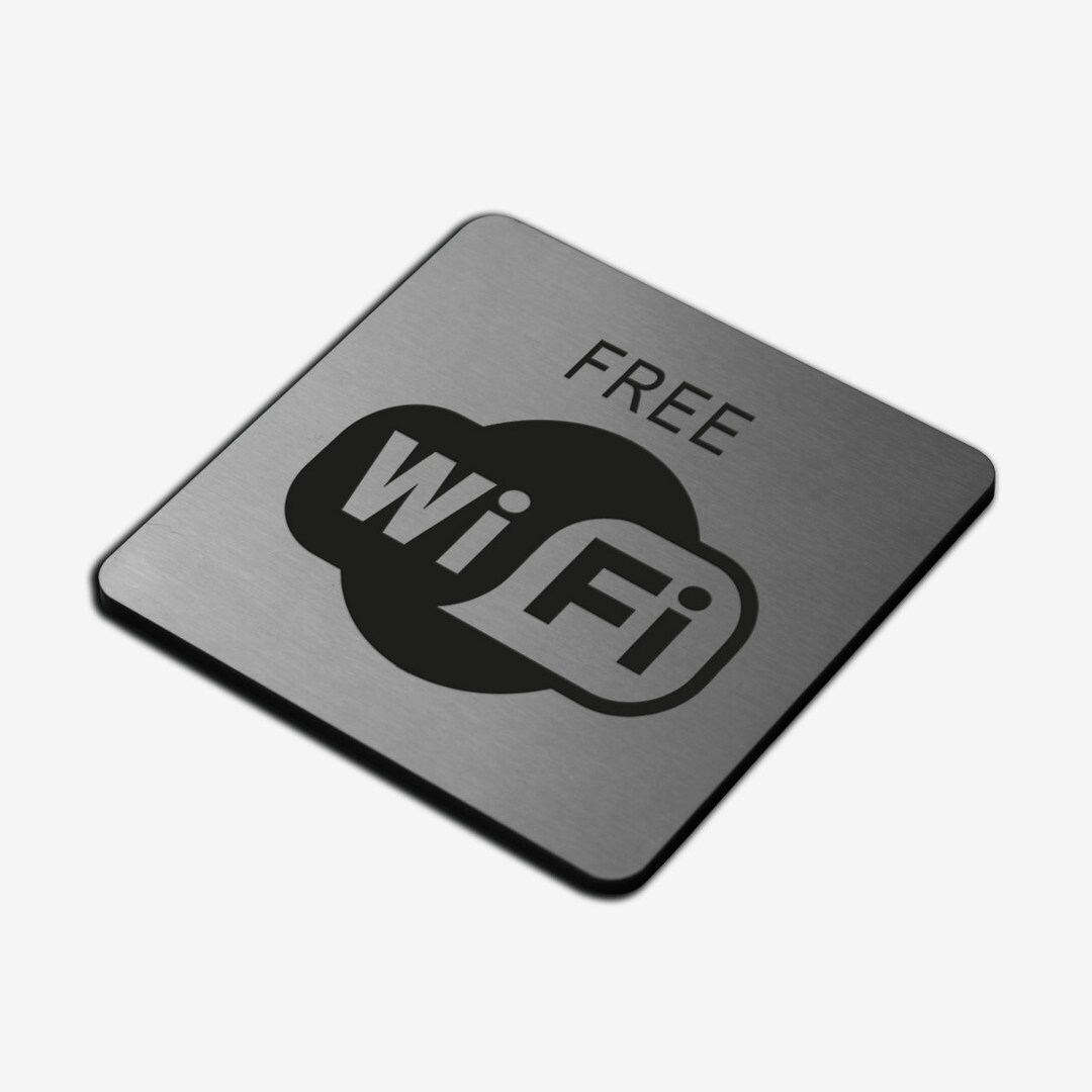 Bsign - Metal Sign Free Wi-fi Sticker - Stainless Steel Decals - Etsy