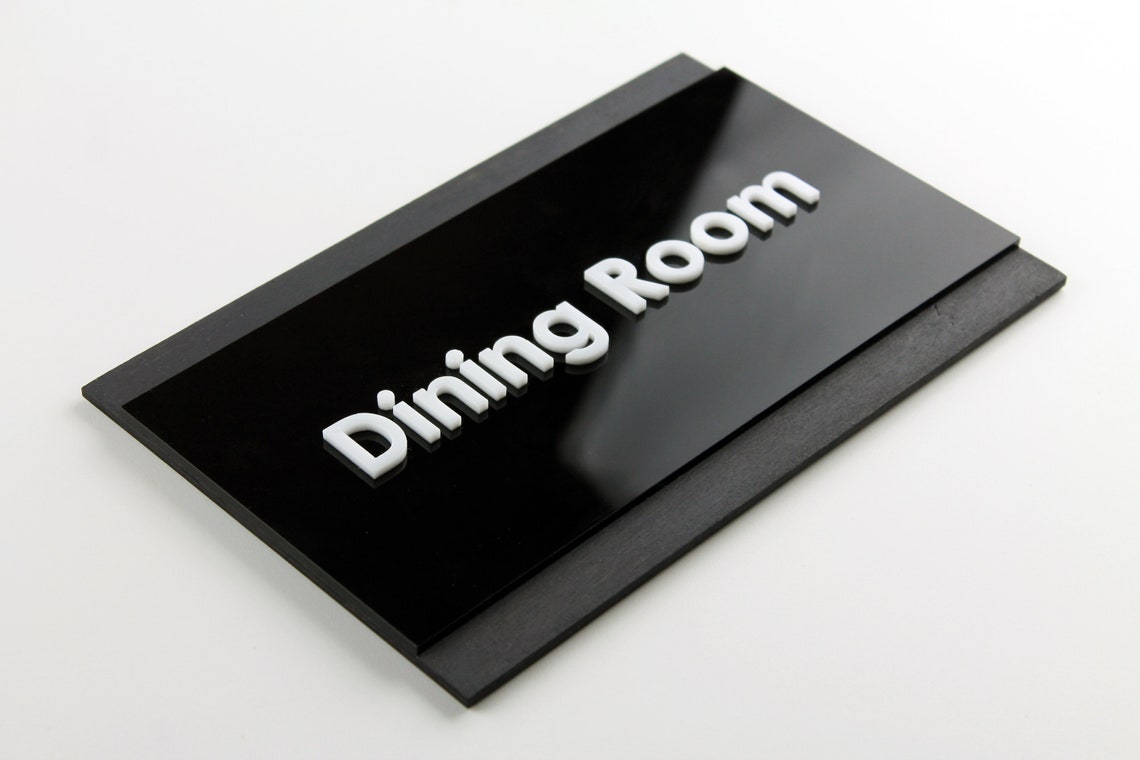 Bsign - Acrylic Business Sign, Media Room Sign, Dining Room Sign, North ...