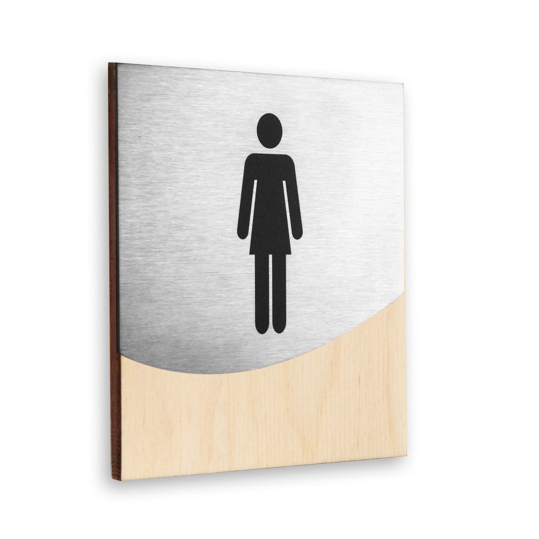 Bsign - Steel Toilet Sign - Wooman Bathroom Signage - Jure Design - WC ...