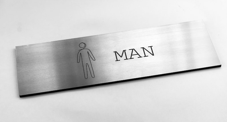 Bsign - Metal Toilet Sign - Restroom Door Sign, Bathroom Steel Signage ...