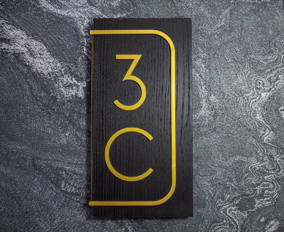 Custom Door Number Sign, Interior Wall Plate, Room Signs, Apartment ...