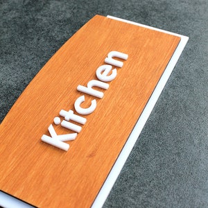 Bsign - Personalized Wood Kitchen Door Plaque - Custom Room Sign for ...