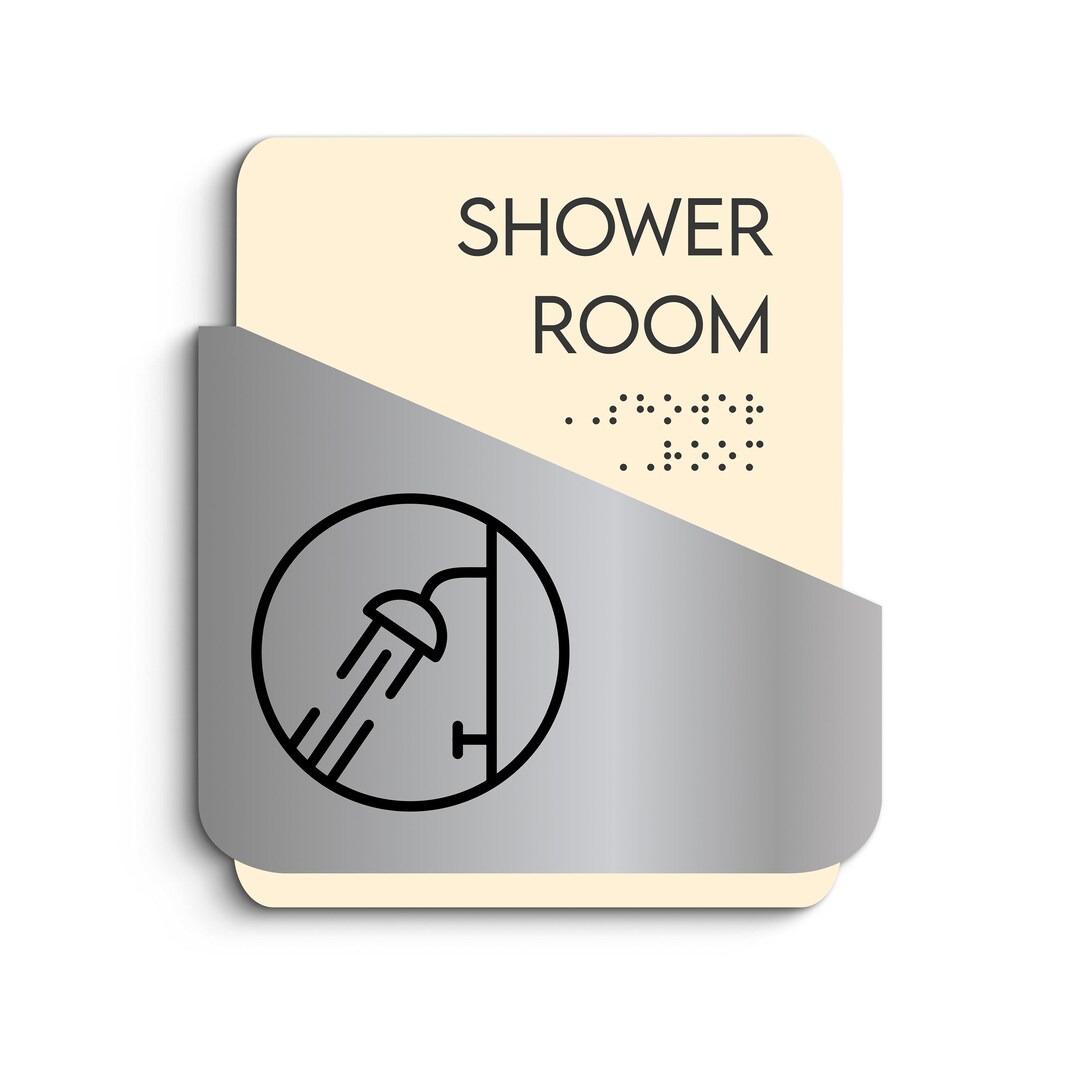 Shower Room - Door Sign for Office, Apartment Door Sign. "downhill ...