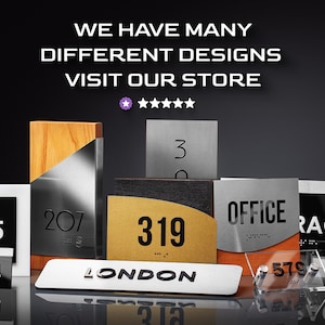 Unit Number Signs, Room Door Numbers, ADA Number Signs, Braille Room ...