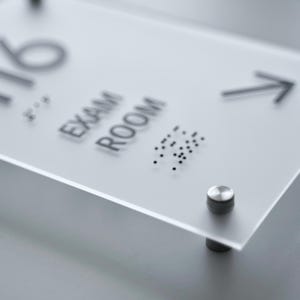 Acrylic Office Door Sign — Custom Door Number Plaque - Personalized ...