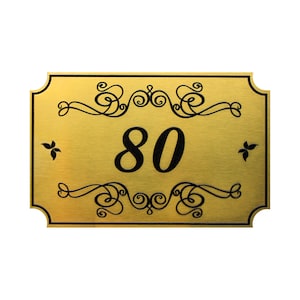Bsign - Hotel Door Number - Apartment Door Plaques - Gold Door Sign ...