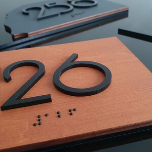 Wooden Door Numbers - Bsign Apartment Room Plate - Home Decor - Etsy