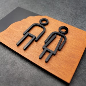 Bsign - Restroom Toilet Sign - Bathroom Decor Signs - Modern Door ...
