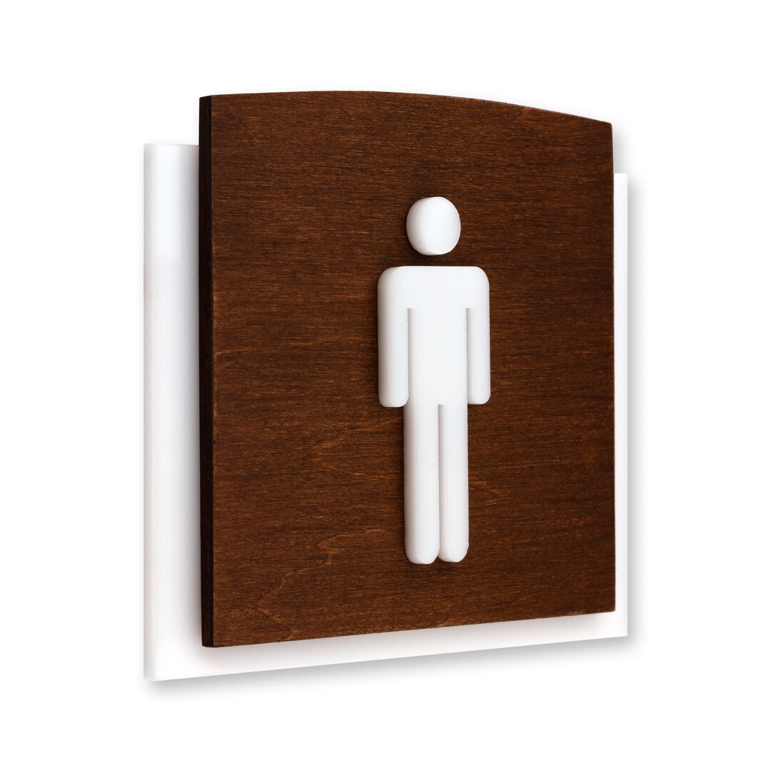 Bsign - Restroom Sign Men - WC Toilet Signage - Water Closet Plate - Etsy