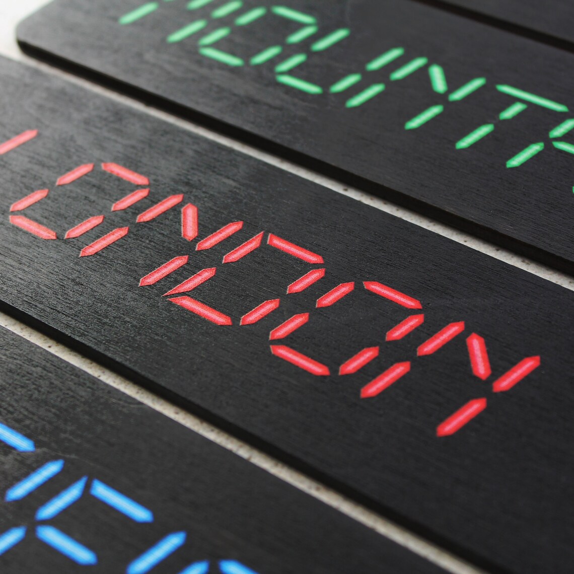 Digital Clock Sign Time Zone Led Clock Sign Custom World | Etsy