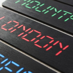 Bsign - Time Zone Clock Sign - Custom World Clock Sign - Wood Sign for ...