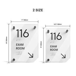 Minimalist Acrylic Office Door Sign – Custom Wall Signage With Number ...