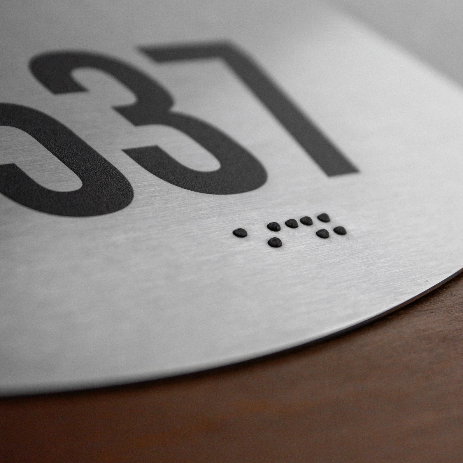 Bsign - Wooden and Steel Office Door Numbers Plaque - Best Choose for ...