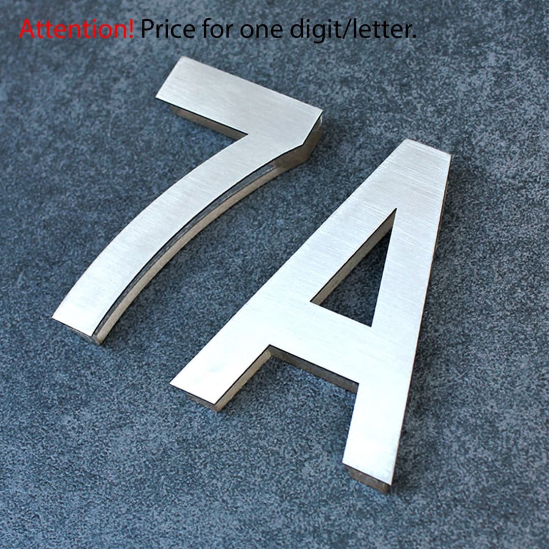 Bsign - Steel Door Numbers and Letters - Modern Office Sign - Apartment ...