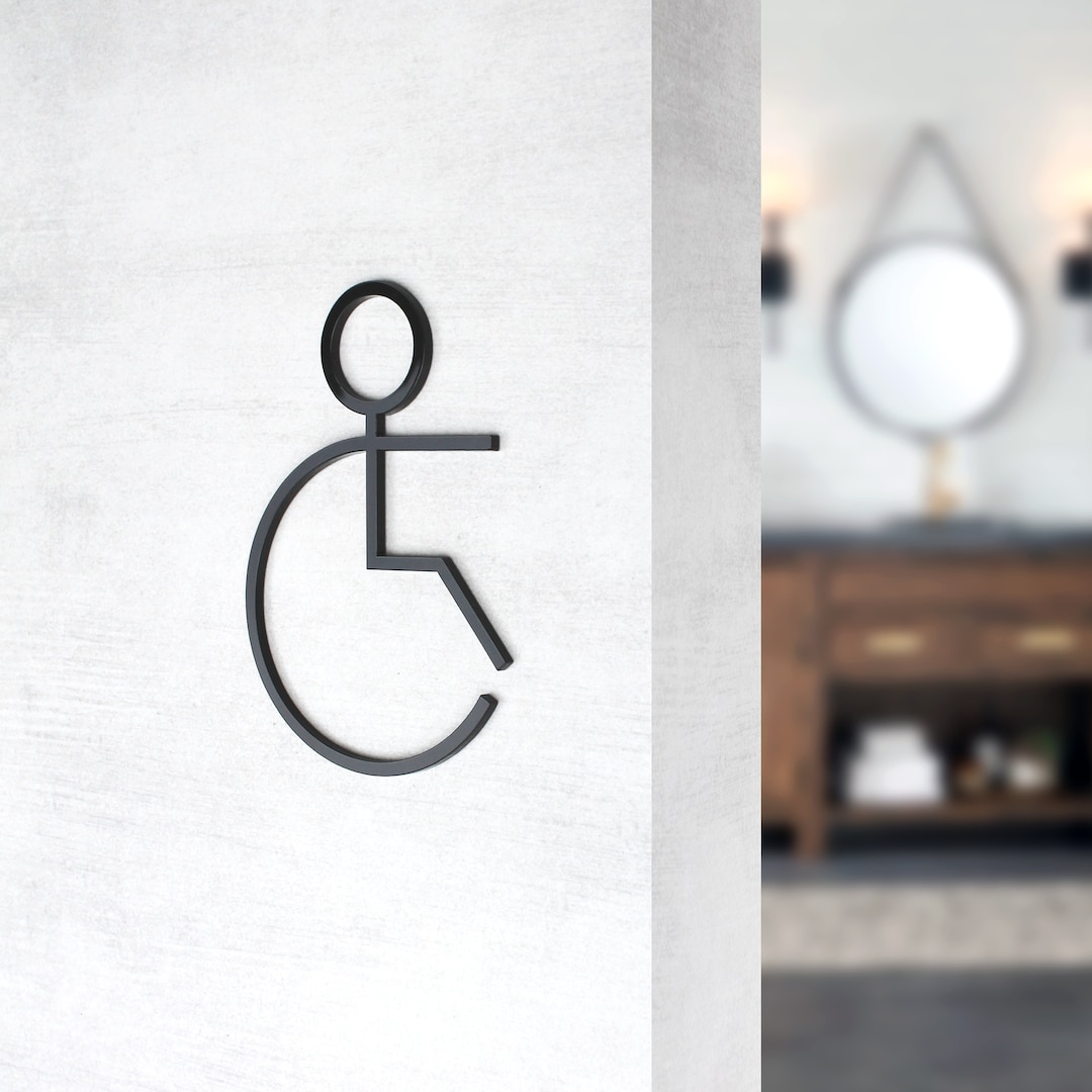 Bsign - Restroom Handicap Sign - Bathroom Handicap Decal - Modern ...