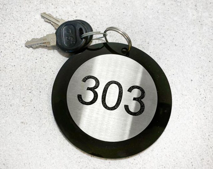 Personalized Modern Keychain for Hotels, Key Tag With Your Logo and ...